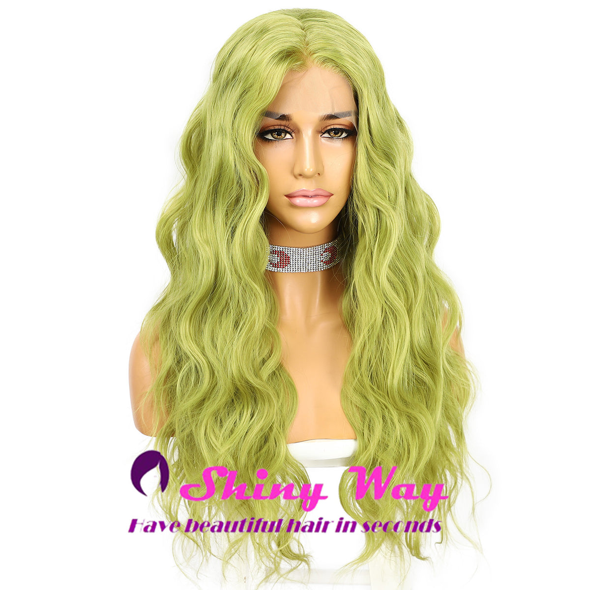 New Bright Colour Long Curly Lace Wig - Shiny Way Wigs Sydney NSW