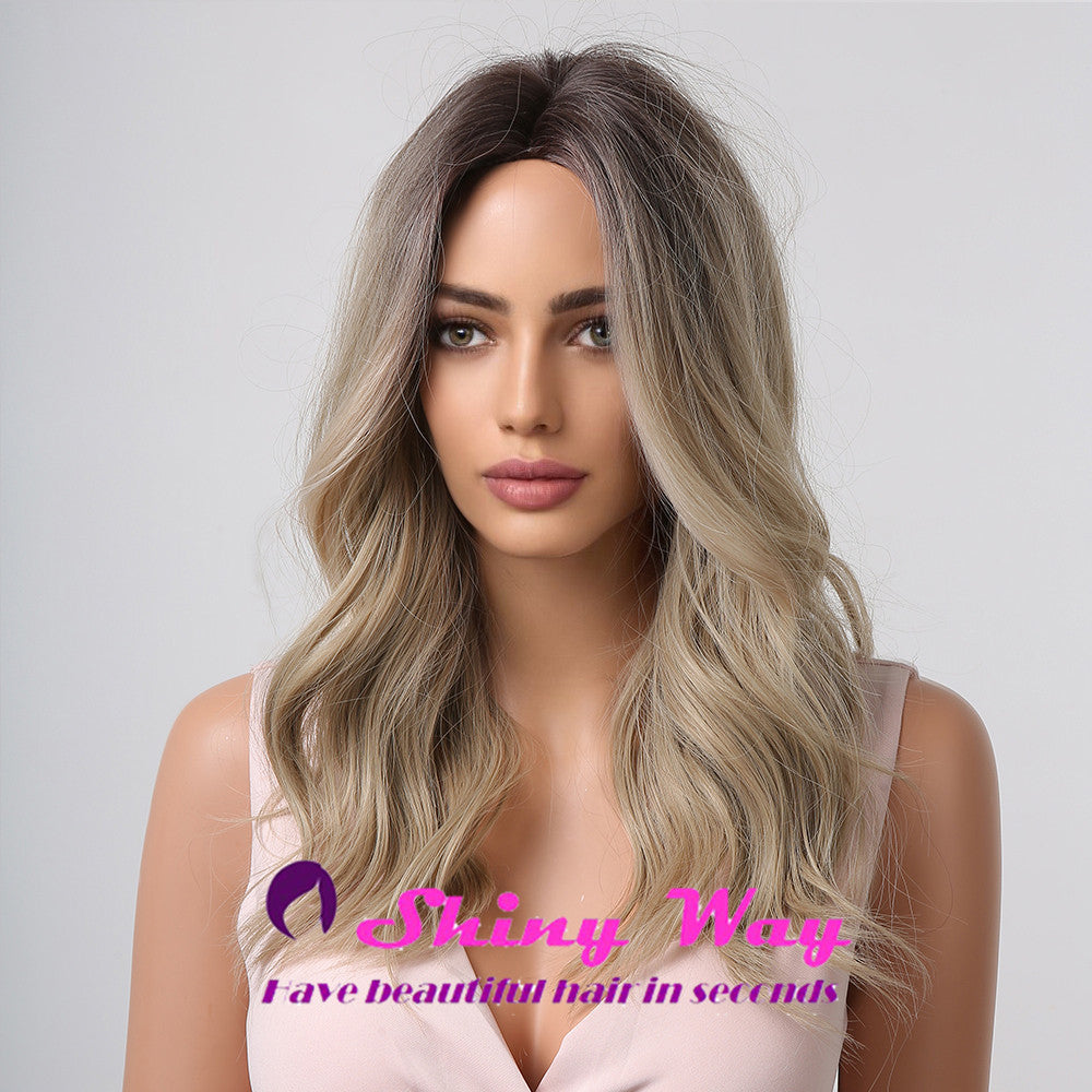 Ash blonde long wavy wig Shiny Way Wigs Melbourne VIC
